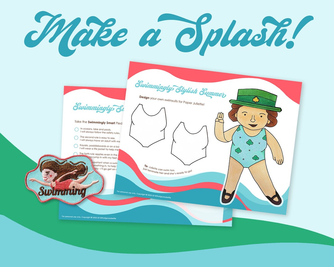 Swimmingly Summer GS Patch Kit - Etsy