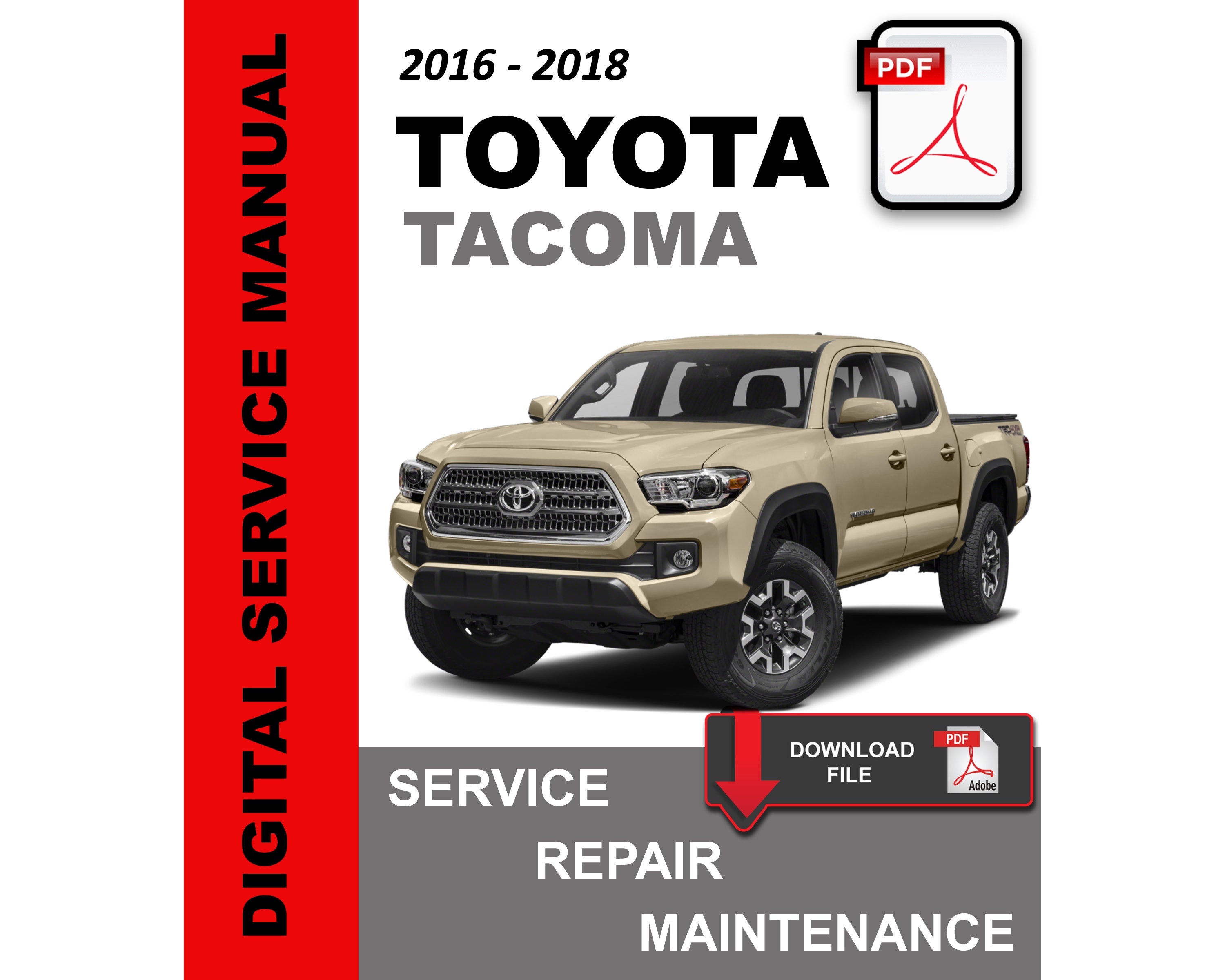 Toyota Tacoma 2016 2017 2018 Service Repair Workshop Maintenance Manual ...