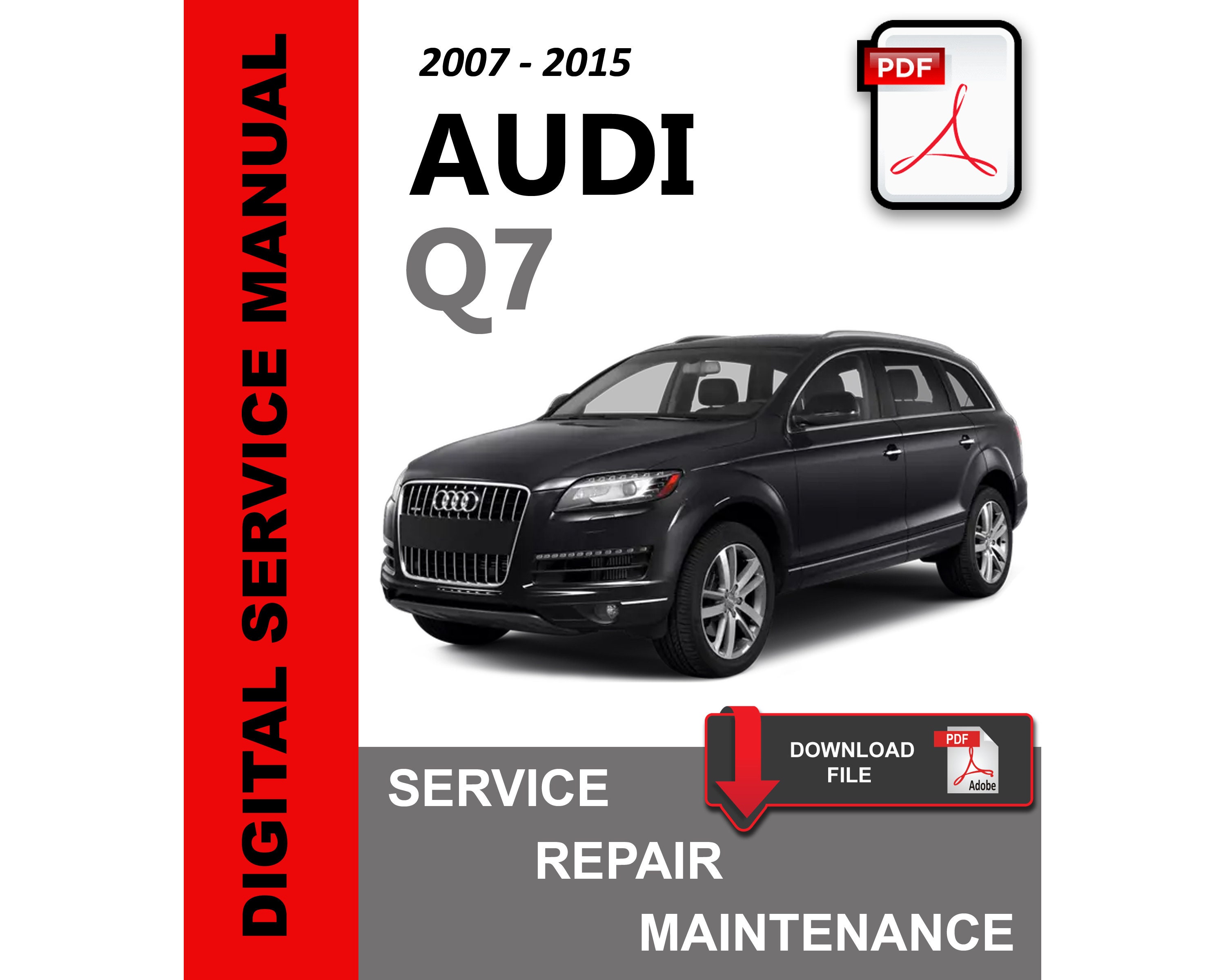 Audi Q7 2007 - 2015 Service Repair Workshop Maintenance Manual - Etsy