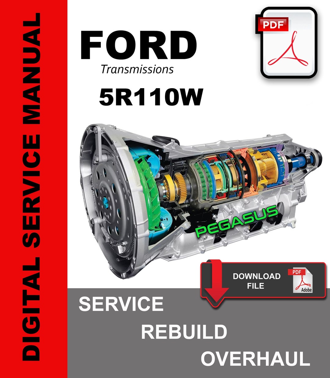 Ford 5R110W Transmission Service Repair Rebuild Manual - Etsy