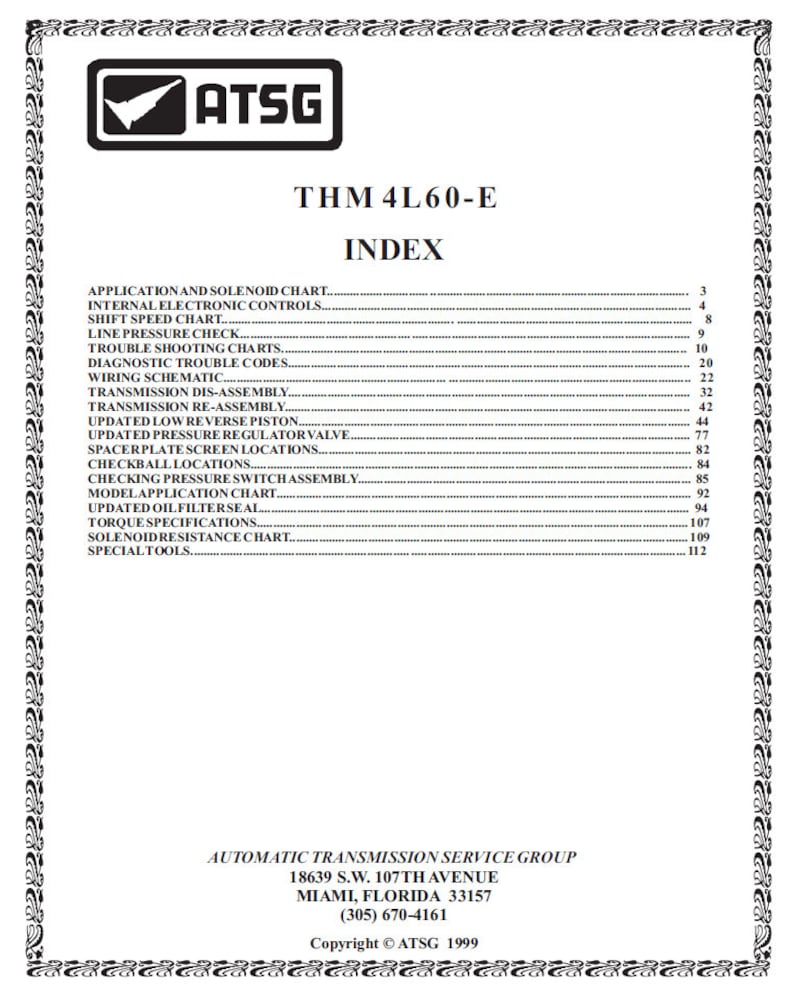 4L60E 4L65E Transmission Service Repair Rebuild Overhaul Manual ATSG - Etsy
