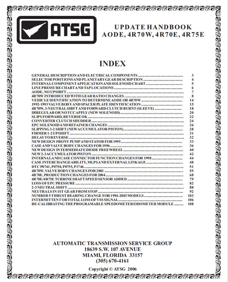 Ford AODE 4R70W 4R70E 4R75E Transmission Service Repair Rebuild Manual ...