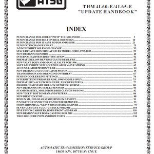 4L60E 4L65E Transmission Service Repair Rebuild Overhaul Manual ATSG - Etsy