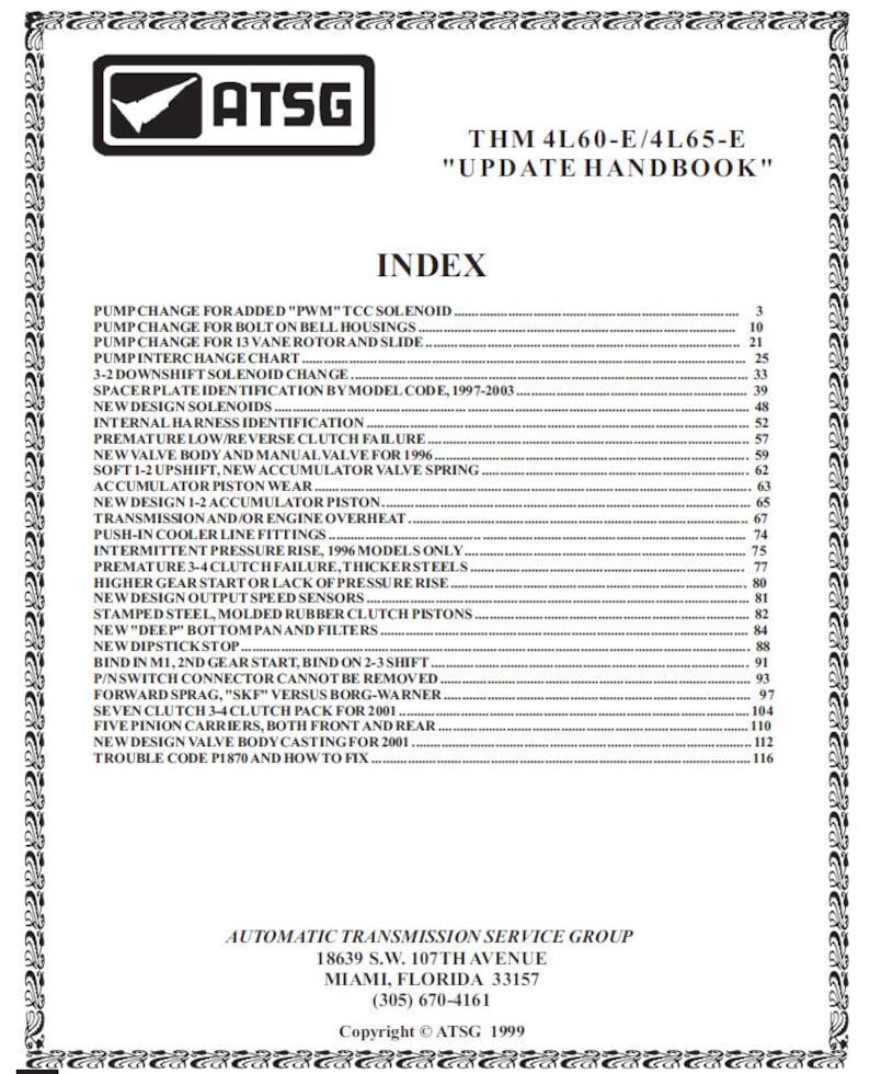 4L60E 4L65E Transmission Service Repair Rebuild Overhaul Manual ATSG - Etsy