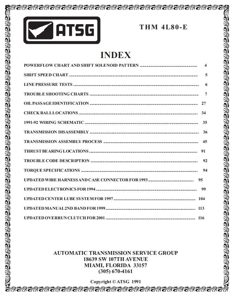 4L80E Transmission Service Repair Rebuild Manual ATSG - Etsy