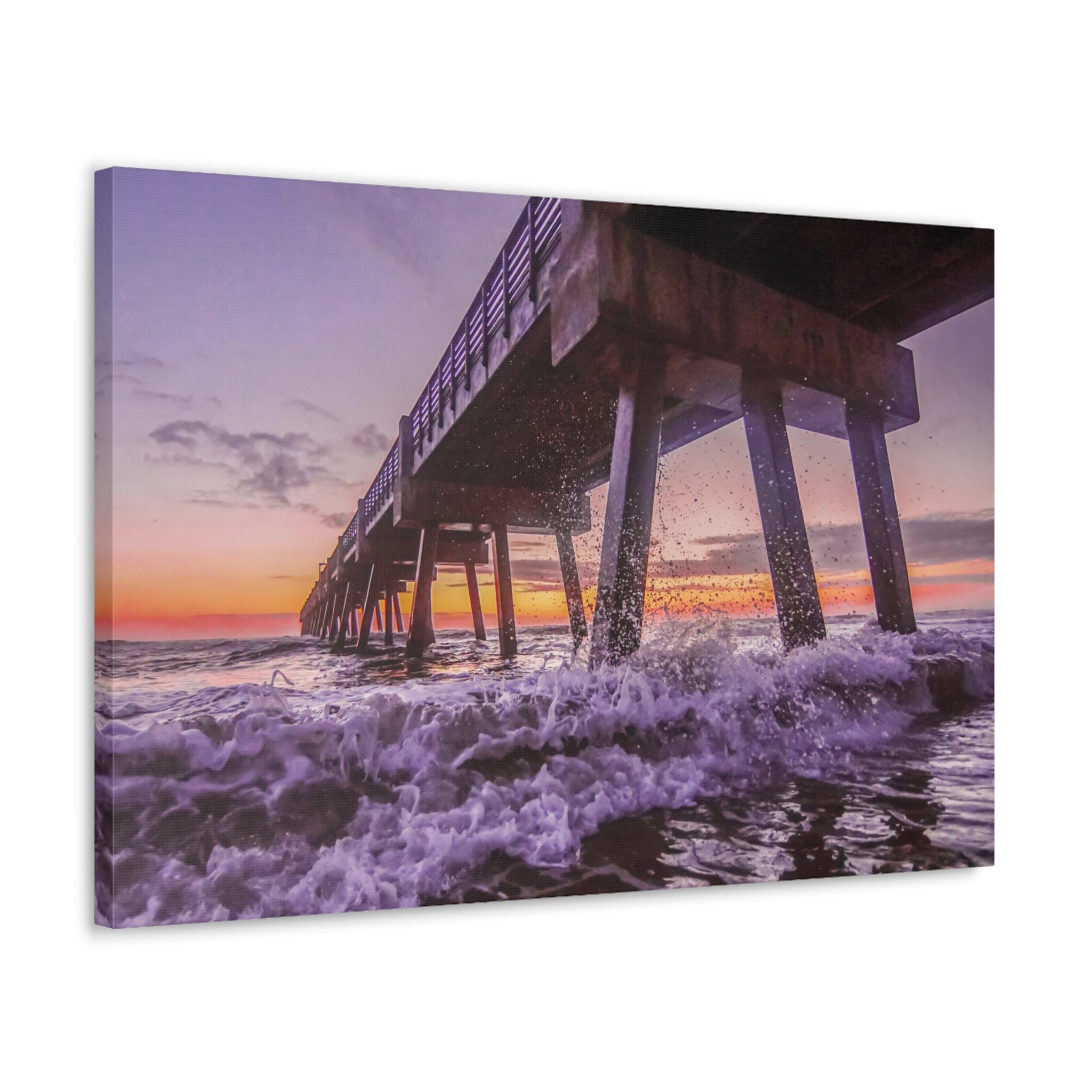 Jacksonville Beach Pier: Splash on Canvas Wrap / Canvas Wall Decor ...