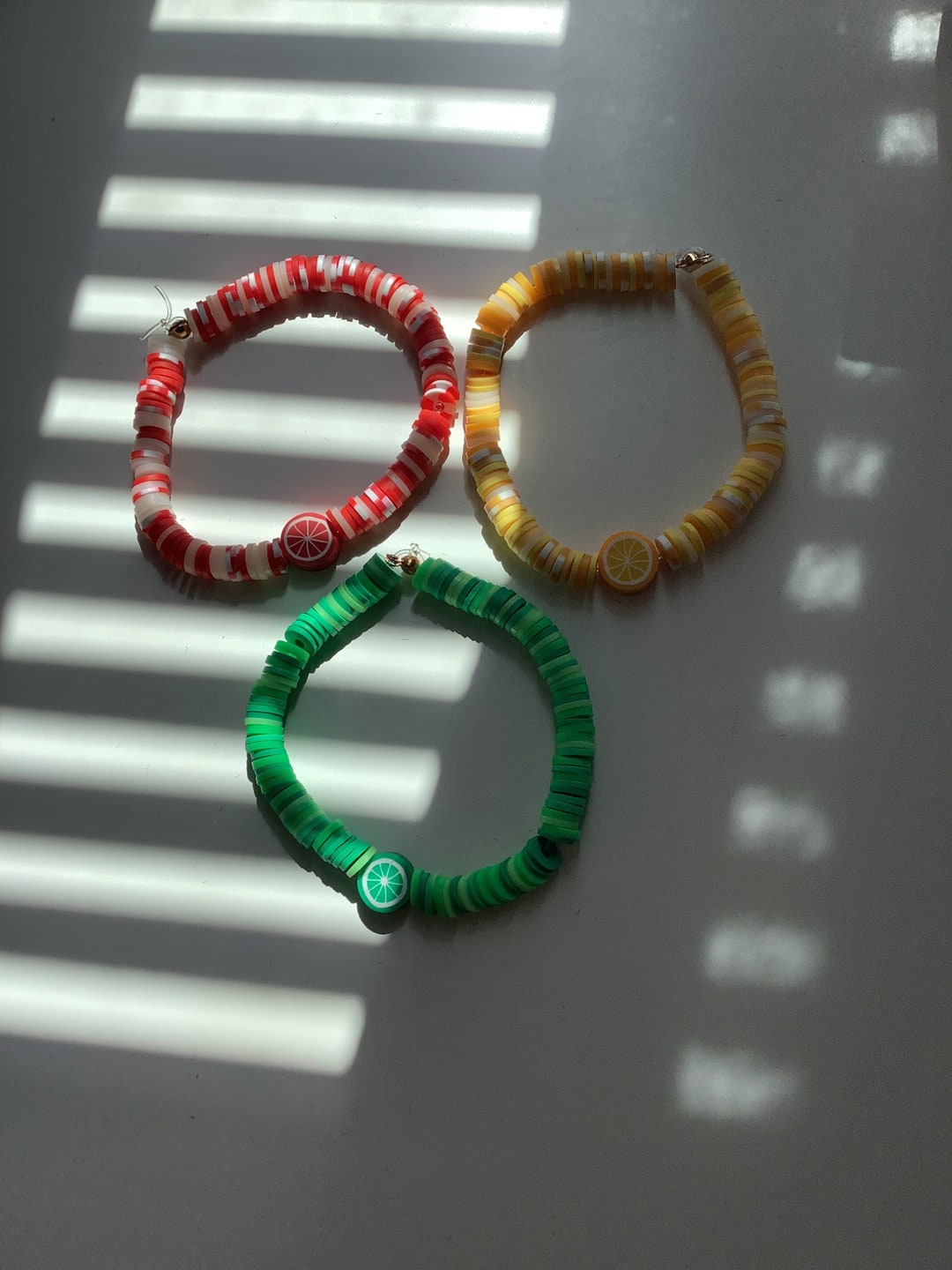 Set of 3 Fruit Bracelets - Etsy