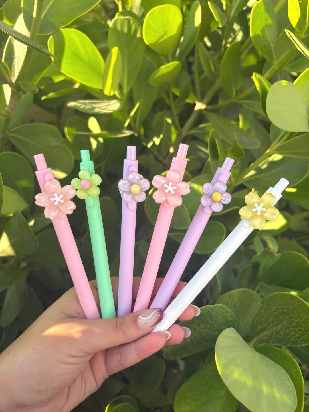 Pastel Flower Pens – Kawaii Floral Pens for Journaling, School, Gifts ...