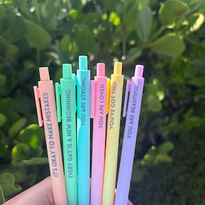 Affirmation Pens Gift Set, Mental Health Encouragement, Colorful Office ...