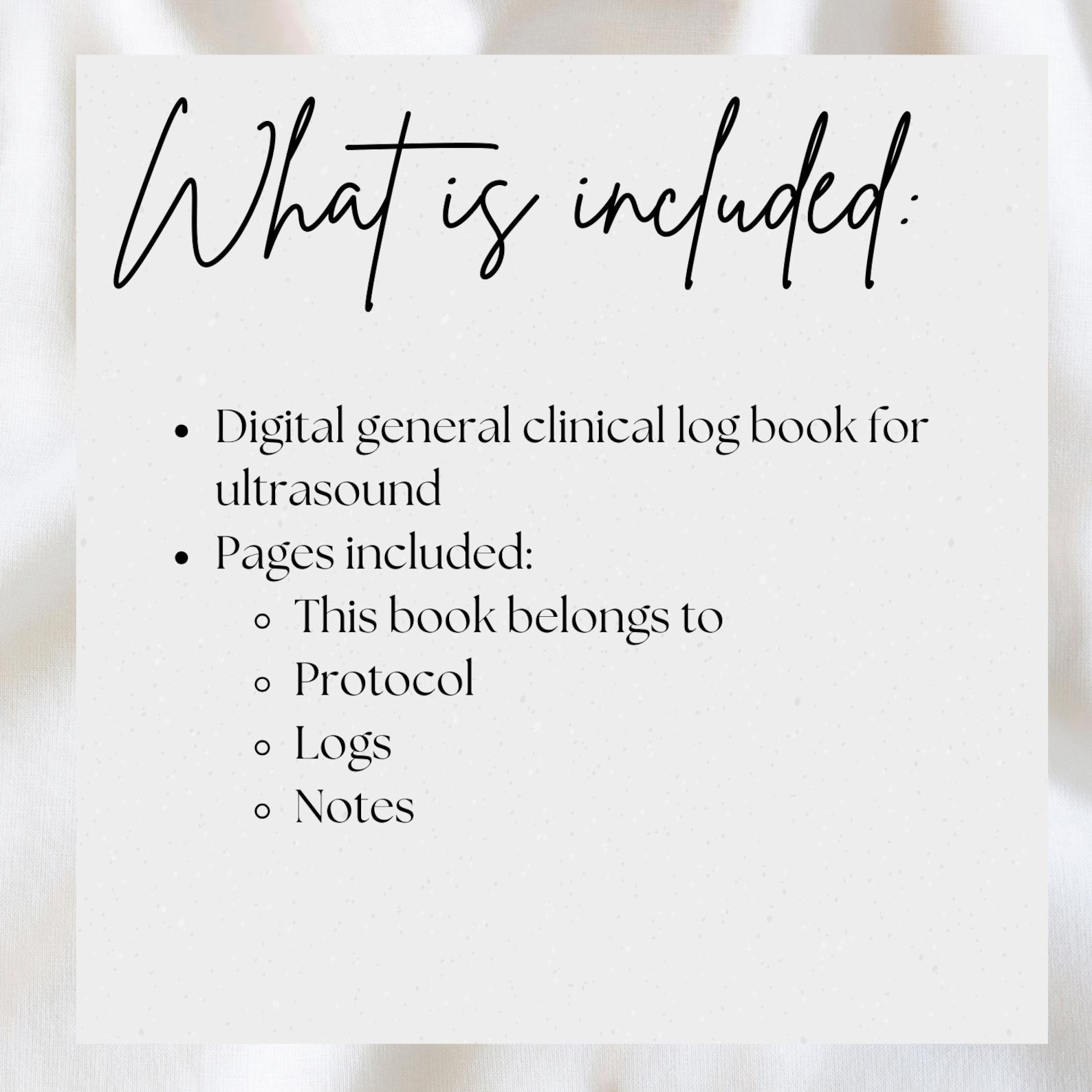 Ultrasound Clinical Log Book: Sonography Student Printable (digital ...