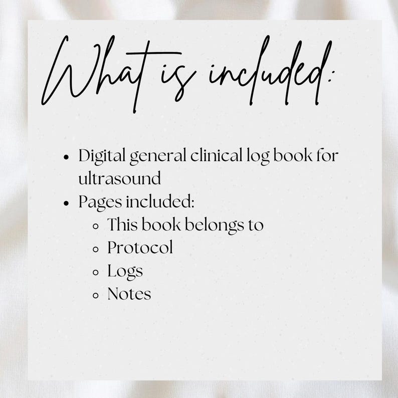 Ultrasound Clinical Log Book: Sonography Student Scan Tracker (digital ...