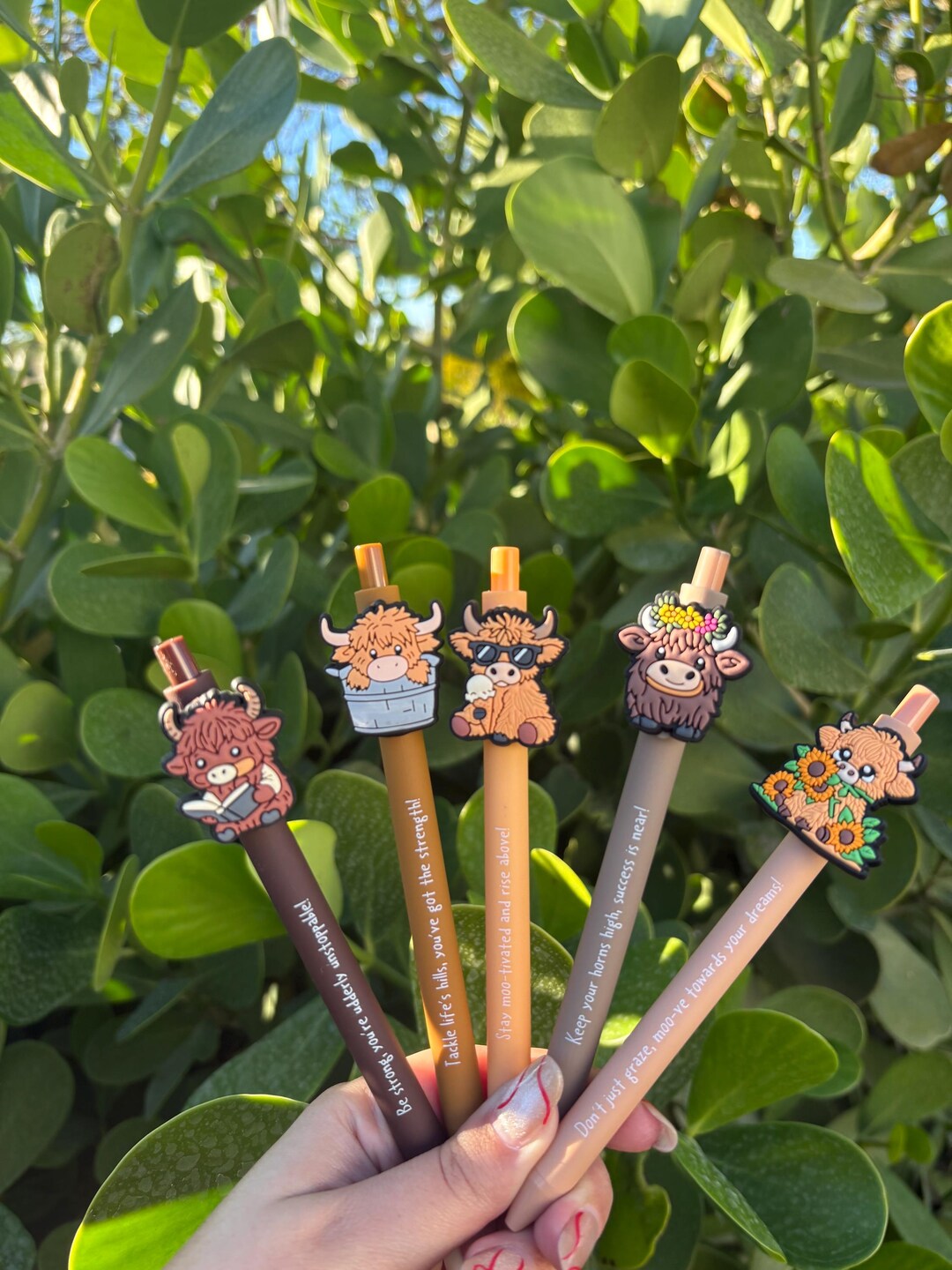 Highland Cow Affirmation Pens – Motivational Pens for Journaling ...