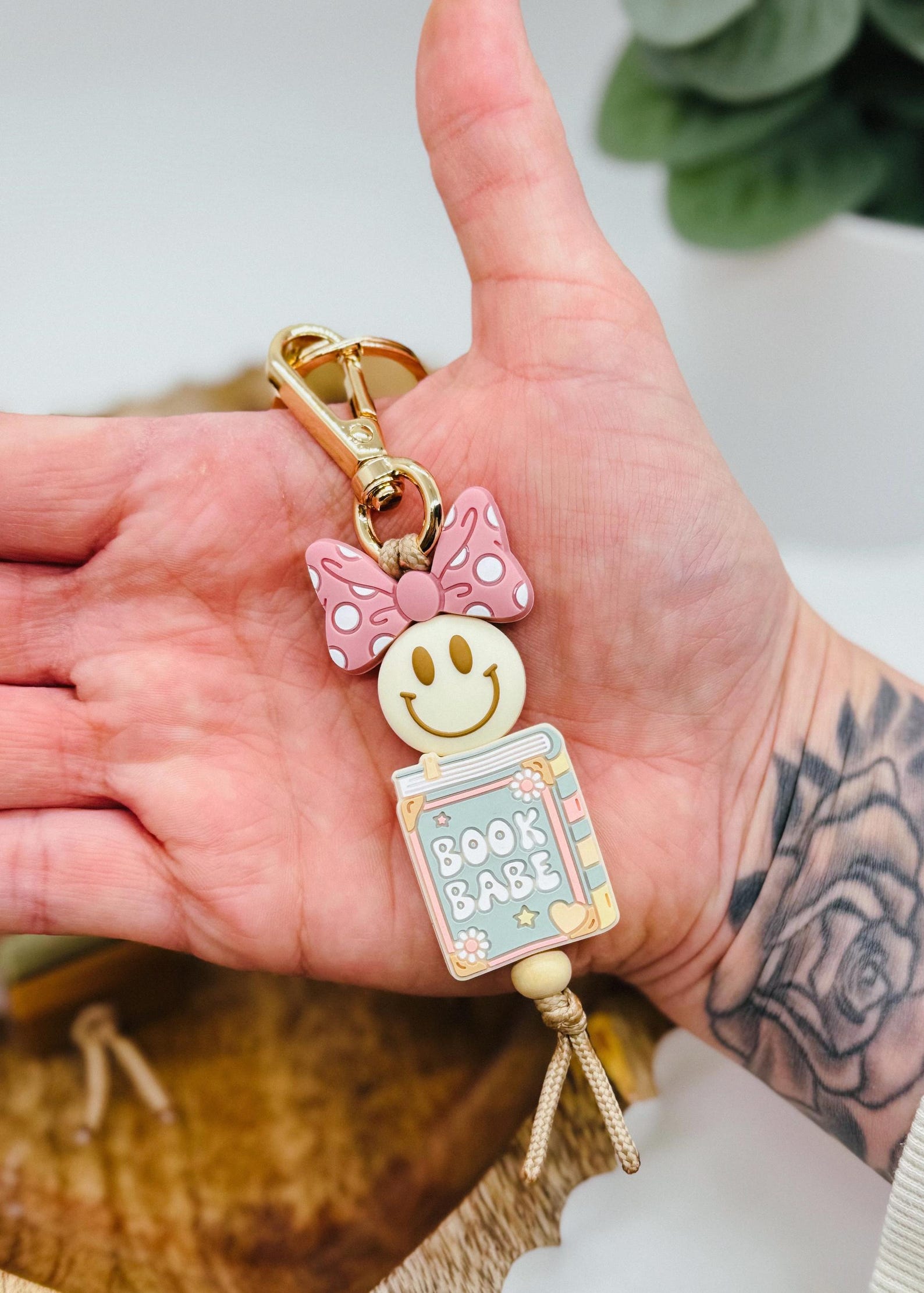 Bookish Keychain | Bookworm Keychain | Reader Gift Keychain | Book ...