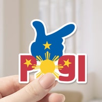 Filipino American Vinyl Sticker | Hand Lettered Calligraphy | Sticker ...
