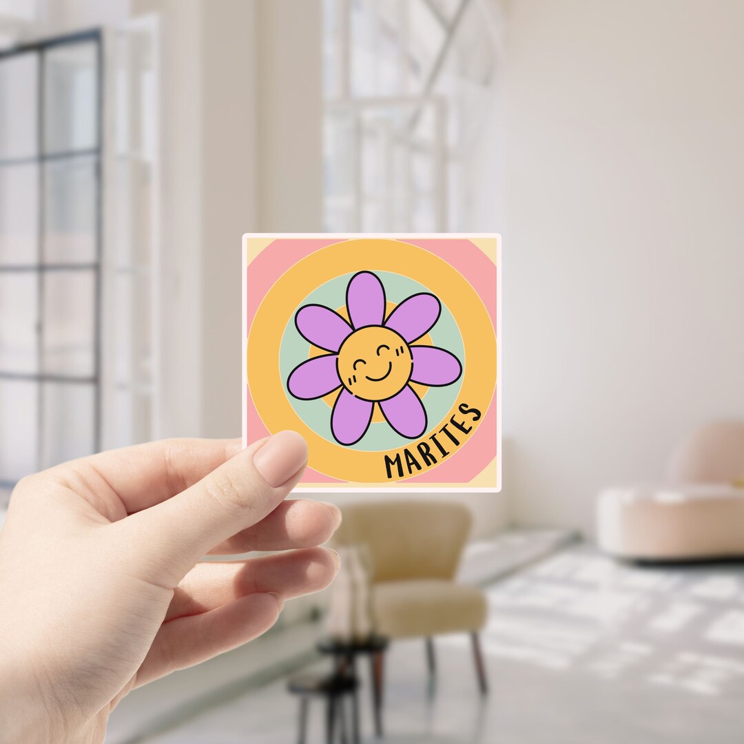 Retro Filipino Gift Flower Smile Sticker Marites Sticker - Etsy