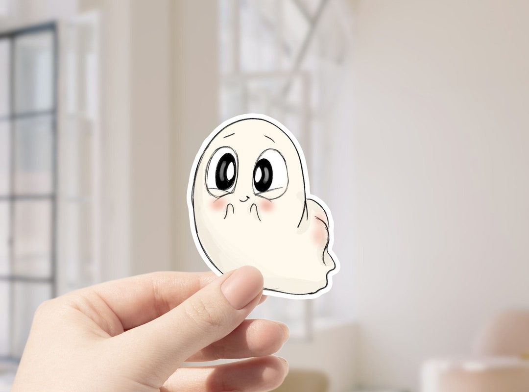 Cheeky Ghost Sticker, Vinyl Sticker, Halloween Sticker, Laptop Sticker ...