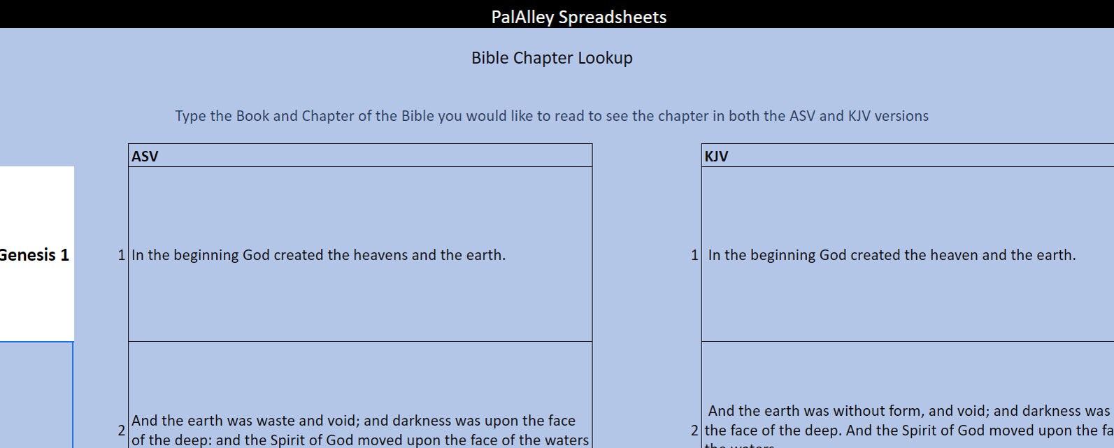 Bible Spreadsheet Google Sheet - Etsy
