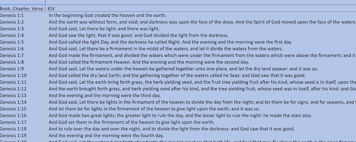 Bible Spreadsheet Google Sheet - Etsy