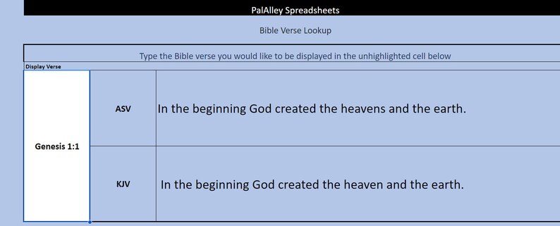 Bible Spreadsheet Google Sheet - Etsy