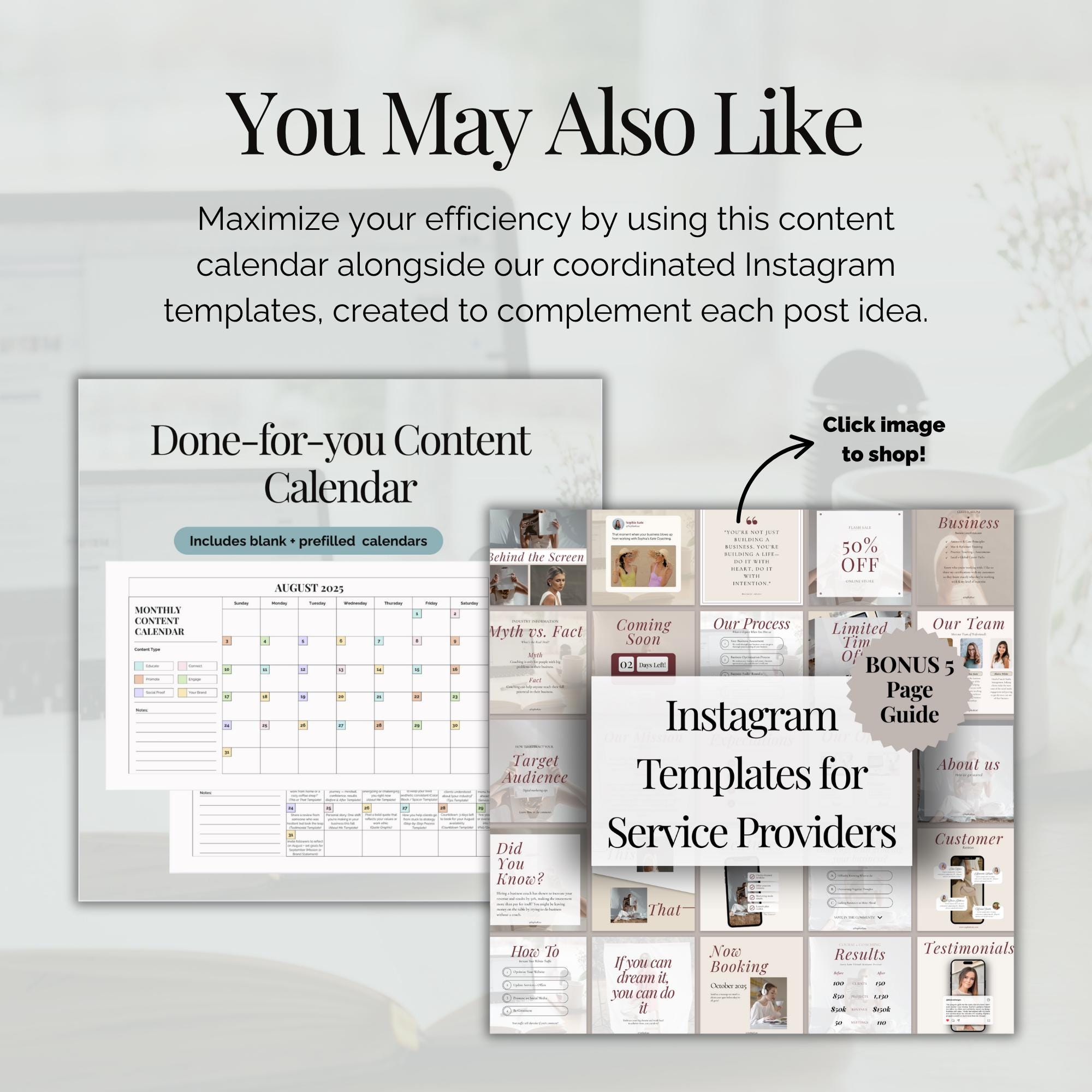 Digital Content Calendar Template Design Business Planner Social Media ...