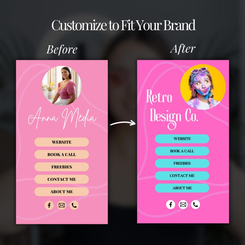 Instagram Bio Template Design Inspiration Social Media Landing Page ...