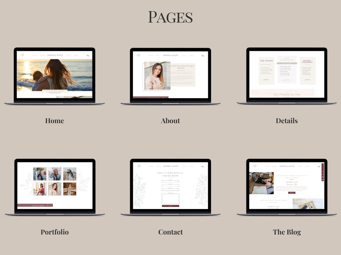 Business Coach Template Website Neutral Life Coaching Website Template Mindset Coaching Template ...