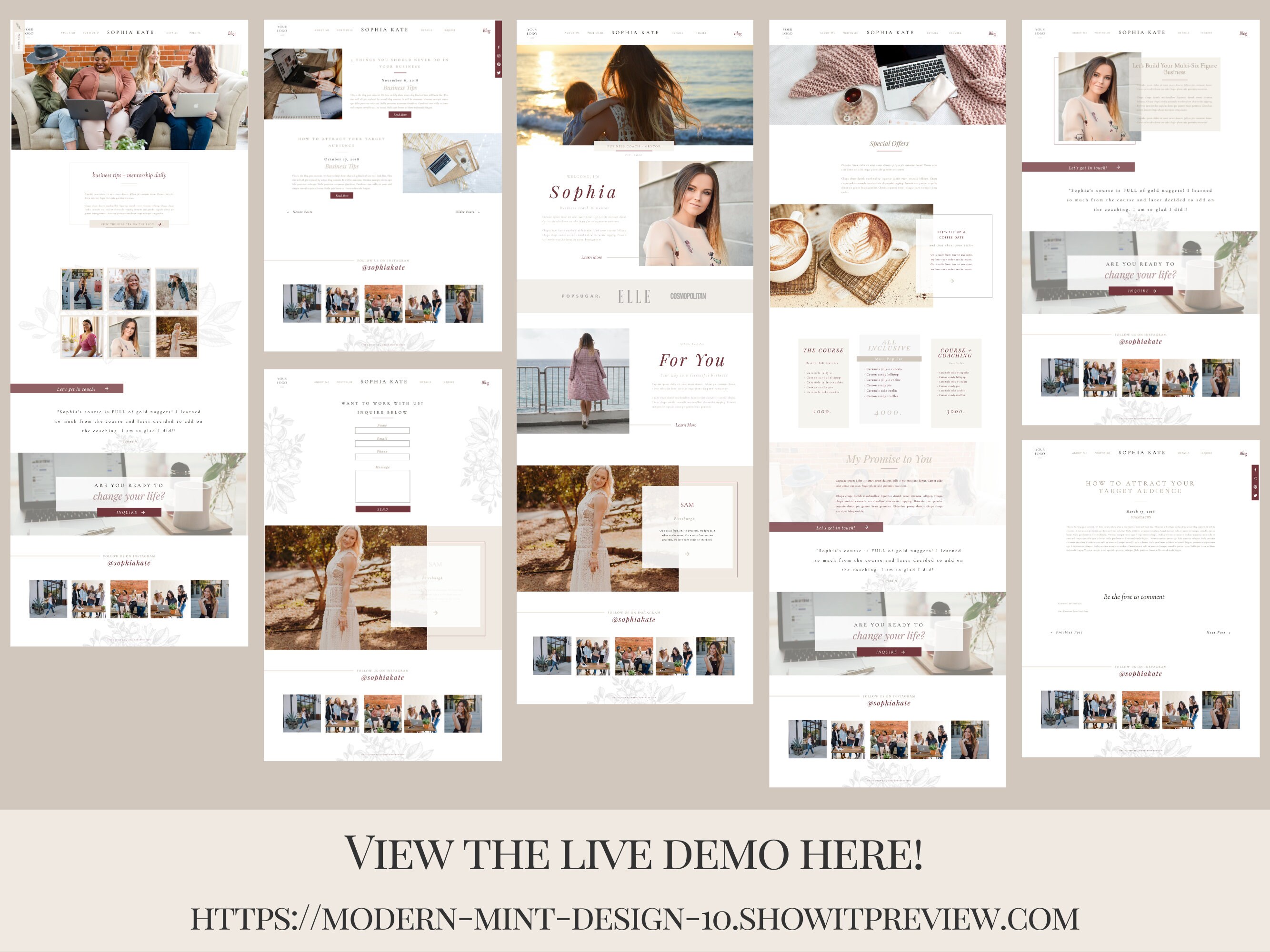 Business Coach Template Website Neutral Life Coaching Website Template ...