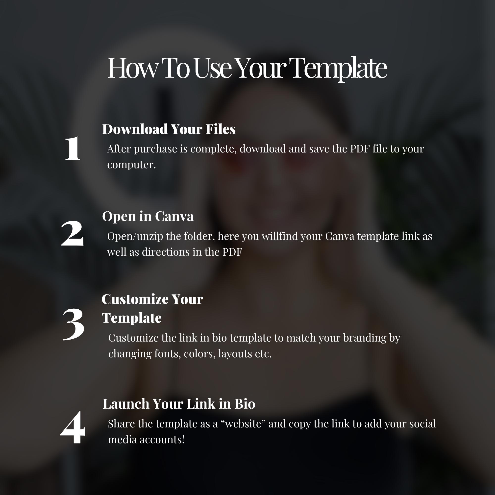 Instagram Bio Template Design Inspiration Social Media Landing Page ...