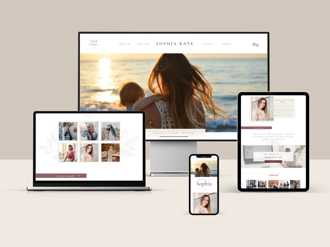 Business Coach Template Website Neutral Life Coaching Website Template ...