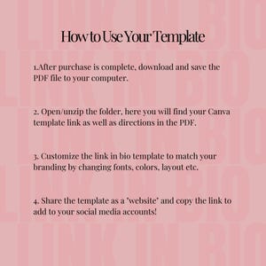 Instagram Link in Bio Canva Template Social Media Link Tree Landing ...