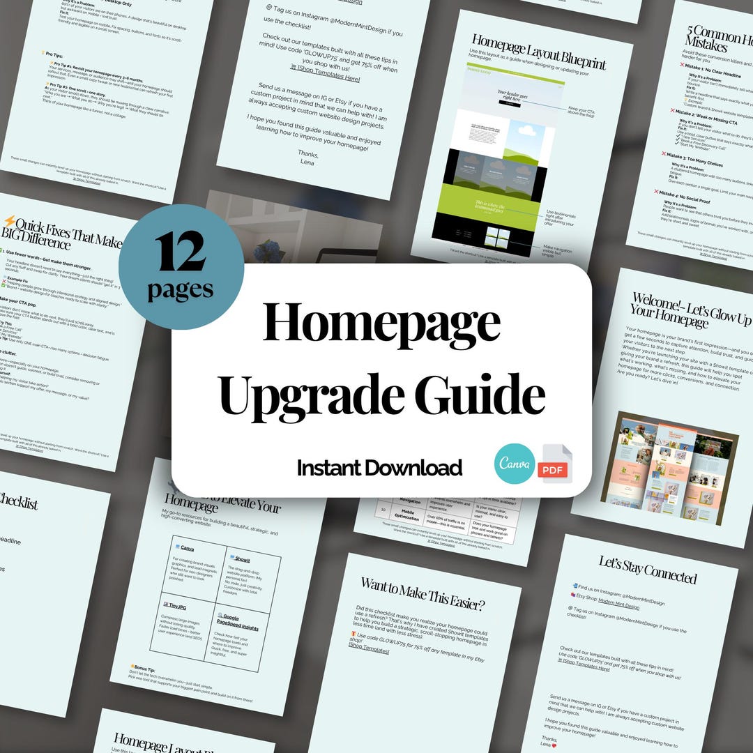 Homepage Audit Workbook Template Download Digital Guide Business Owner ...