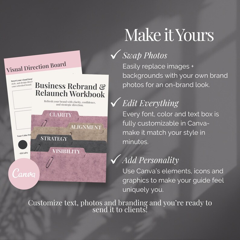 Digital Brand Workbook Template Canva Branding Kit Business Rebrand ...