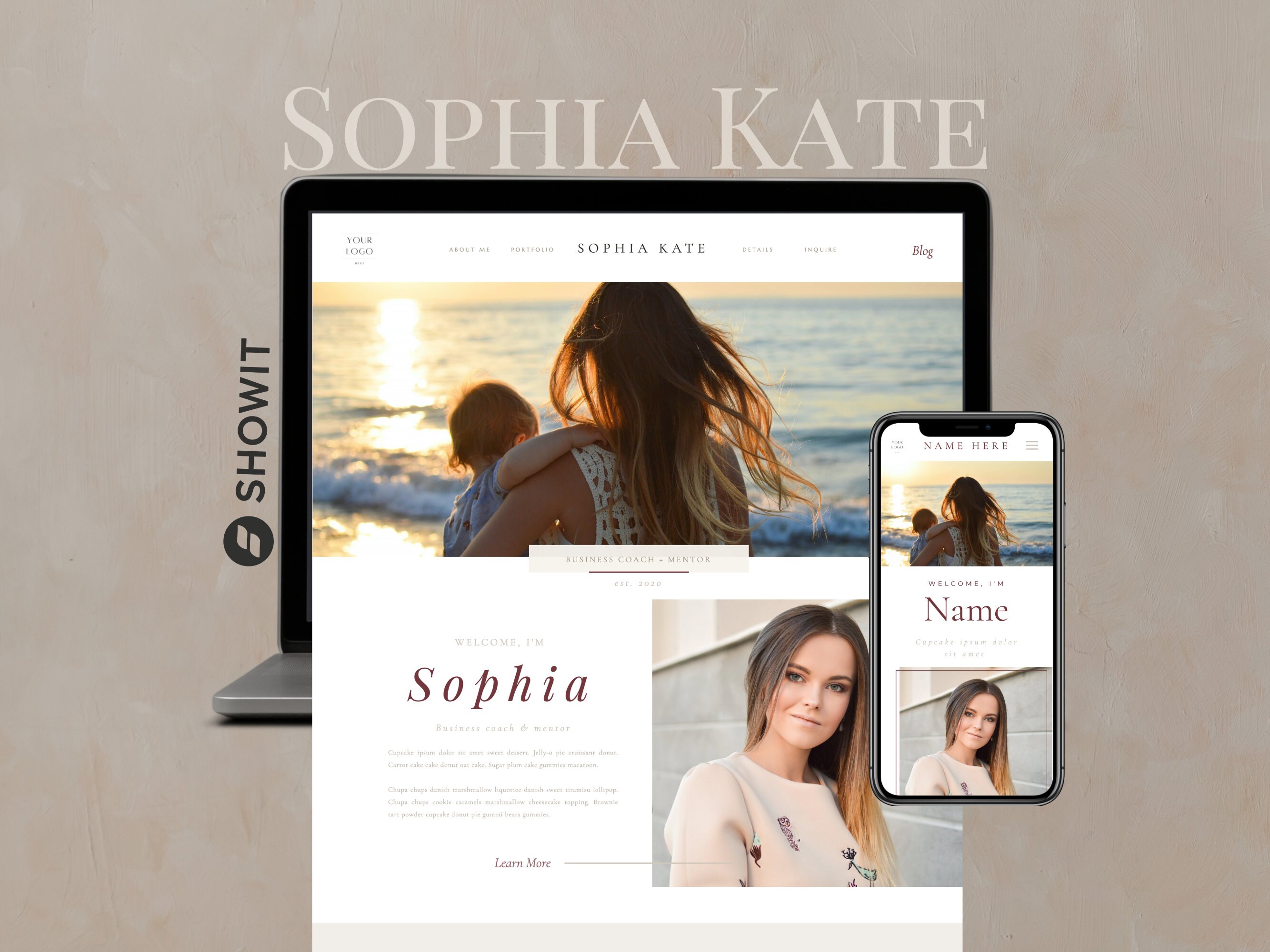 Business Coach Template Website Neutral Life Coaching Website Template Mindset Coaching Template ...