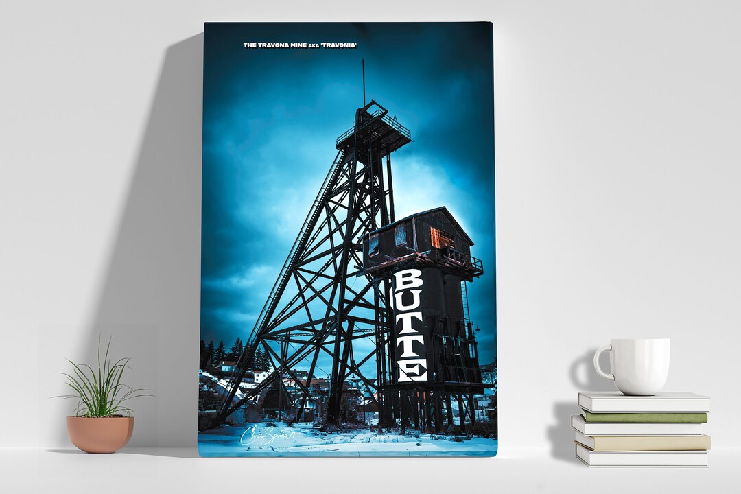 Travona (aka Travonia) Mine Headframe | Butte, Montana | Landmark - Etsy
