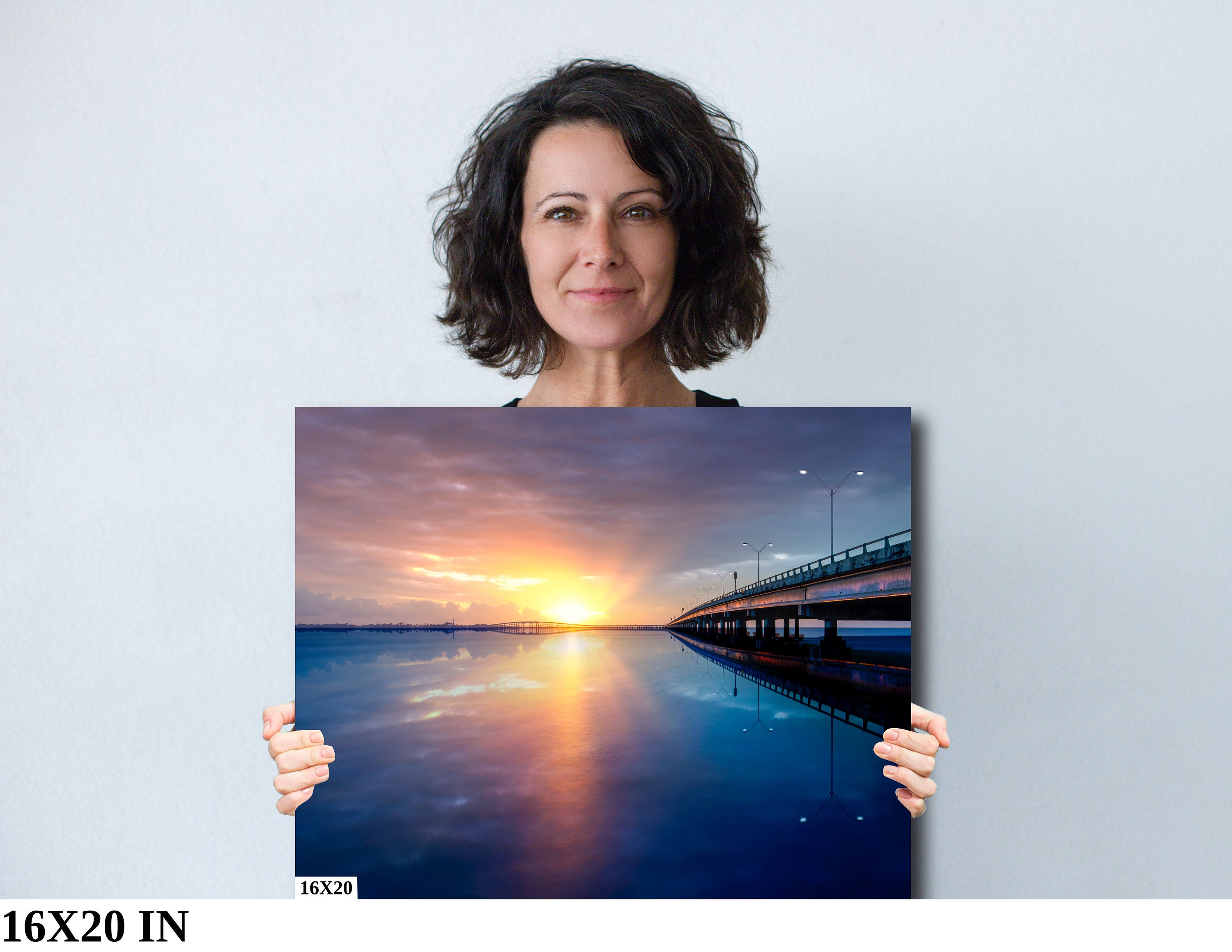 Queen Isabella Causeway Sunset Wall Art, Iconic Landmark, South Padre ...