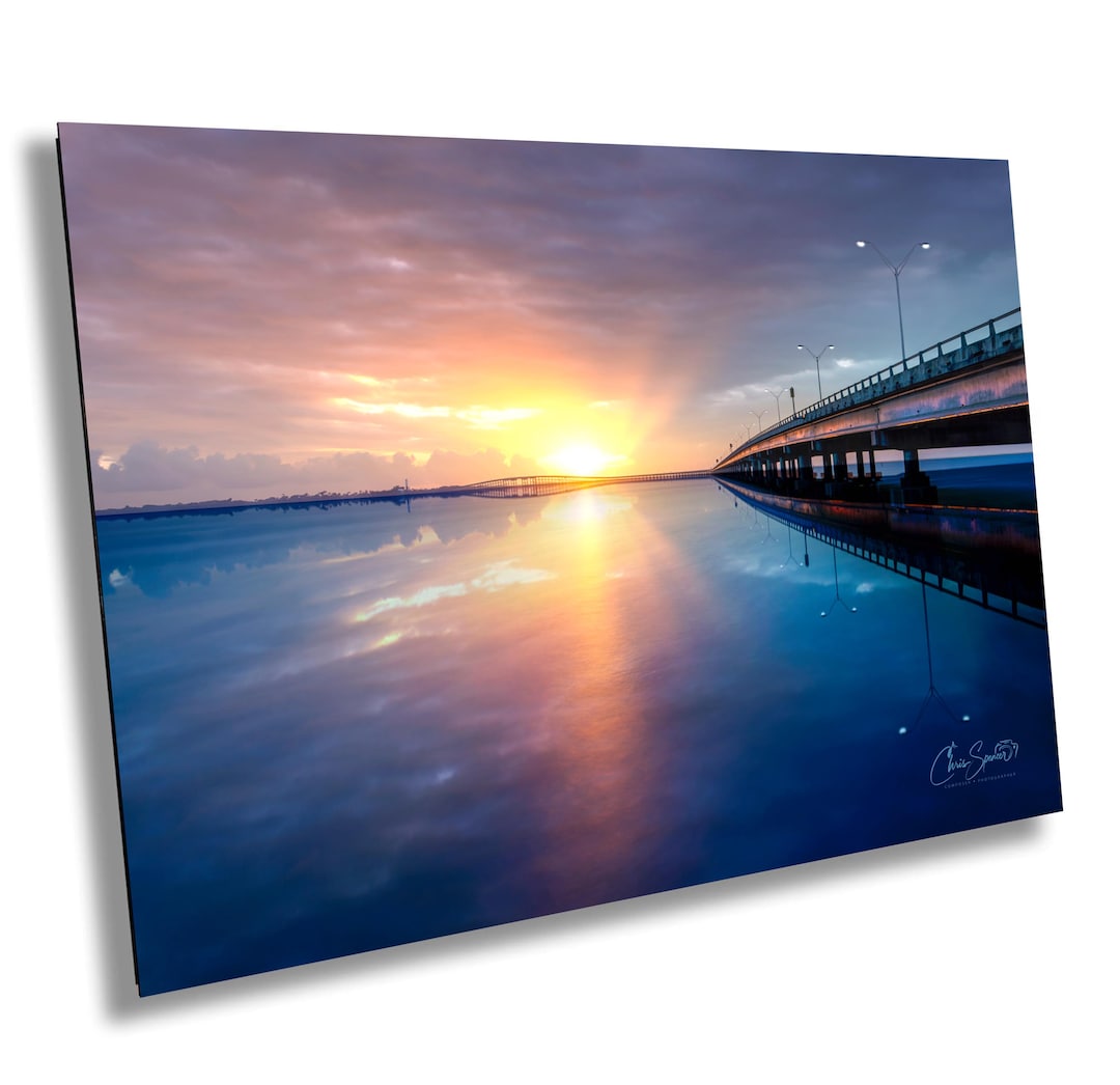 Queen Isabella Causeway Sunset Wall Art, Iconic Landmark, South Padre ...