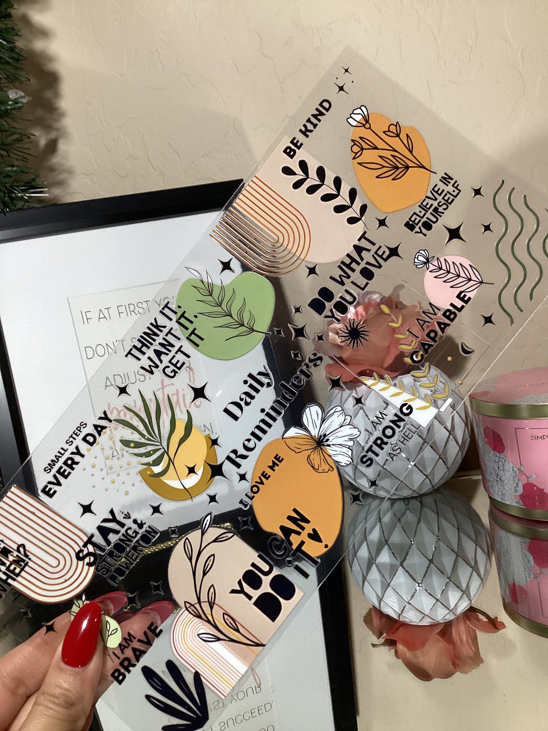 Daily Reminder Beautiful Wrap. You Can Do It 16oz Uv Dtf Wrap - Etsy