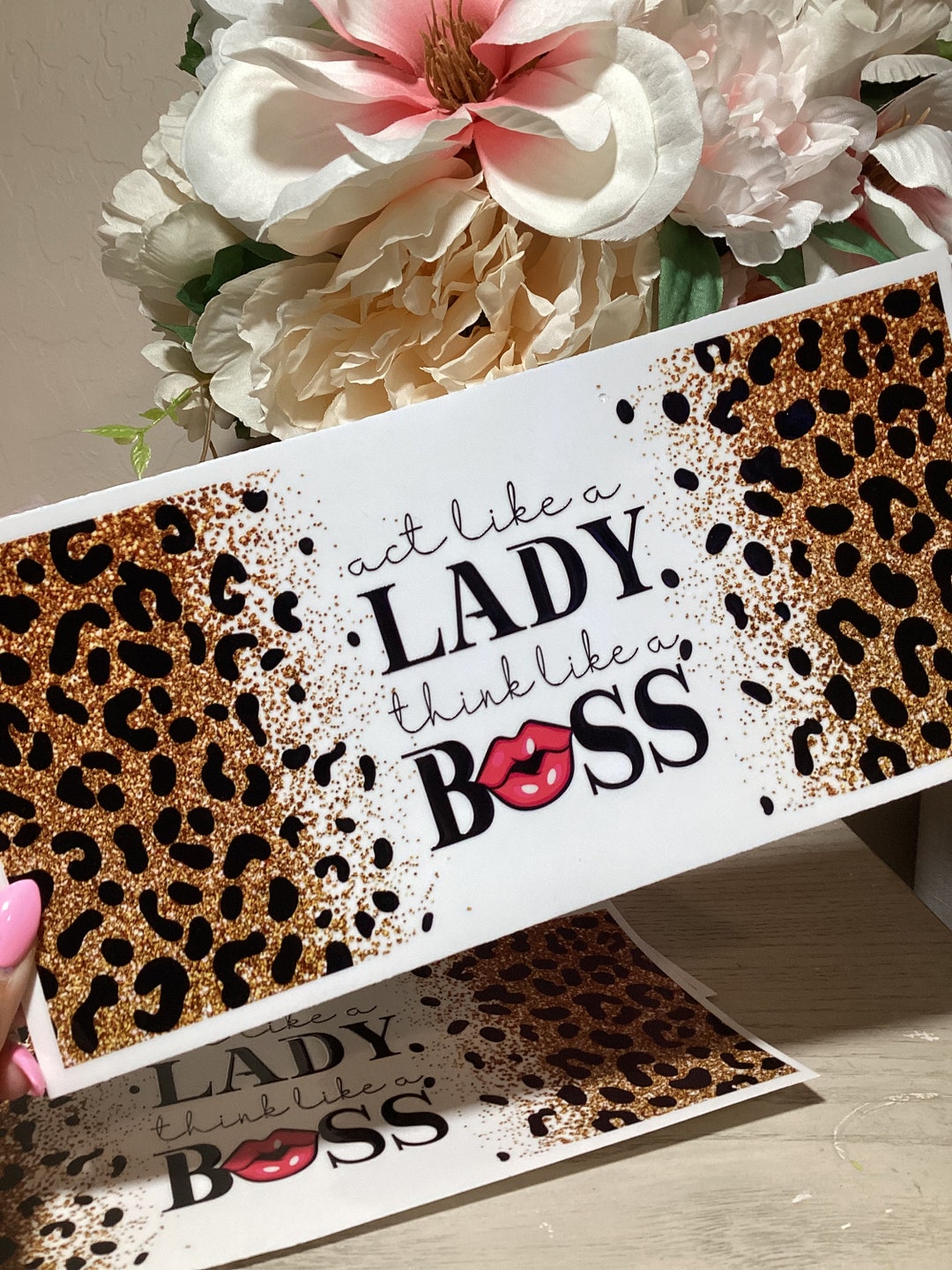 Lady Boss Wrap. Uv Dtf Wrap. 16oz Wrap - Etsy