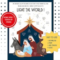 Light the World Nativity Calendar Printable - Etsy
