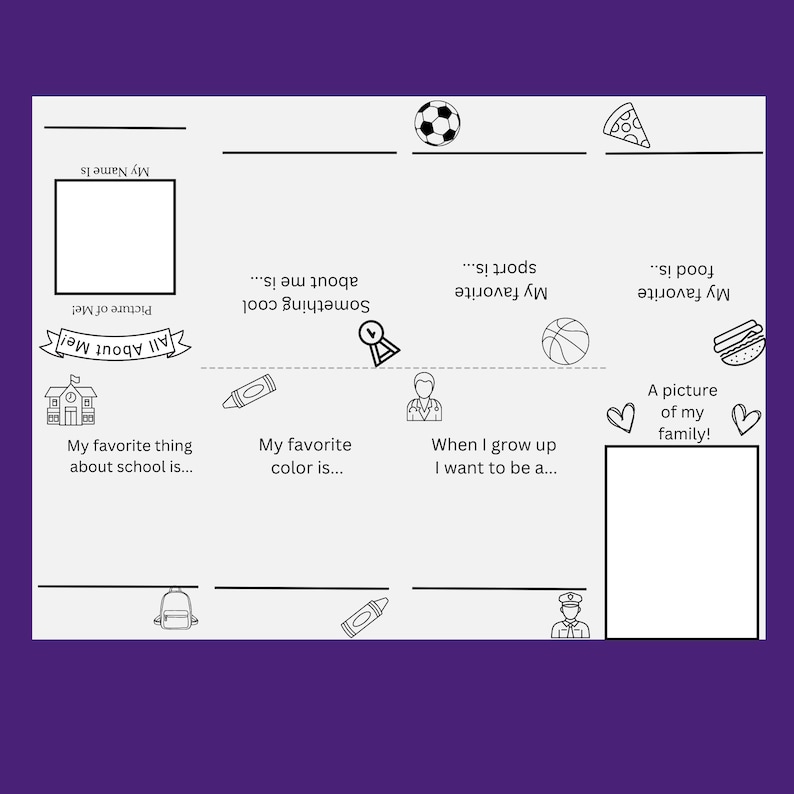 All About Me Foldable Mini Book - Etsy