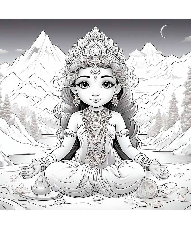 Hindu God Goddess Coloring Pages With Poems Indian Gods Kids Activities ...