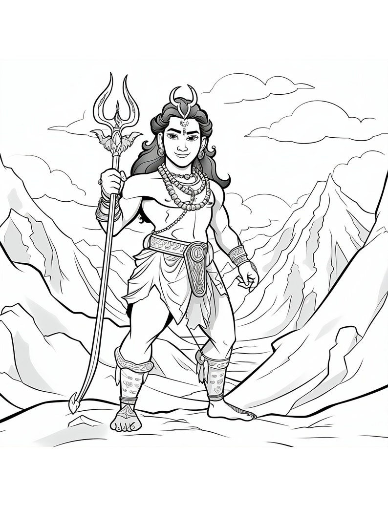 Hindu God Goddess Coloring Pages With Poems Indian Gods Kids Activities ...