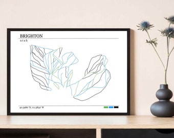 CUSTOM Ski Resort Map | Poster | Modern Art | Digital Print | Home ...