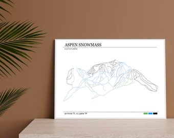 CUSTOM Ski Resort Map | Poster | Modern Art | Digital Print | Home ...