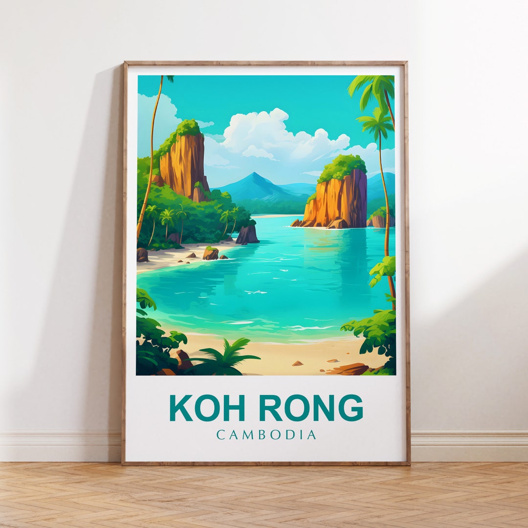 Koh Rong Poster Druck, Koh Rong Wandkunst, Koh Rong Kambodscha, Koh ...