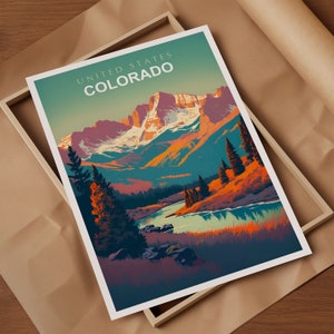 Colorado Print, Colorado Travel Poster, Wall Art United States ...