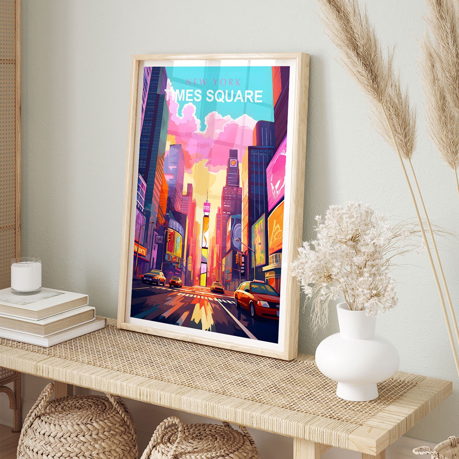 Times Square Travel Poster, New York City Travel Poster, New York Wall ...