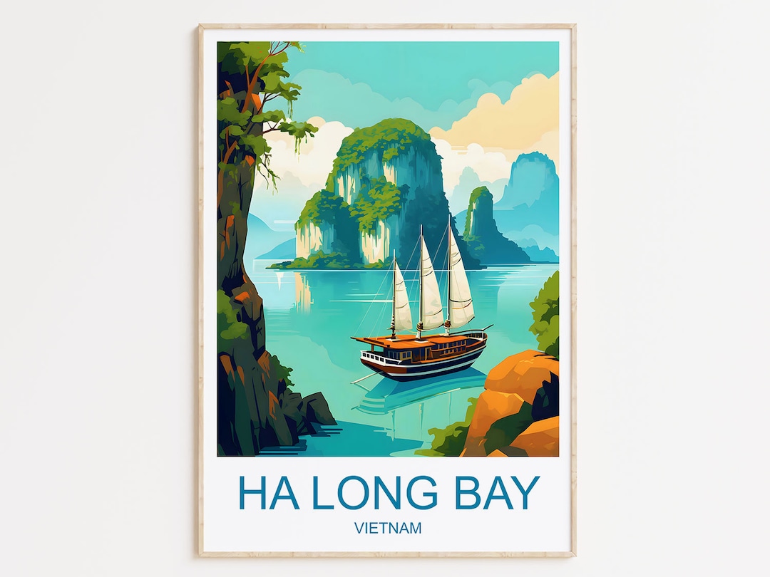 Ha Long Bay Travel Print, Ha Long Bay Poster, Ha Long Bay Vietnam Wall ...
