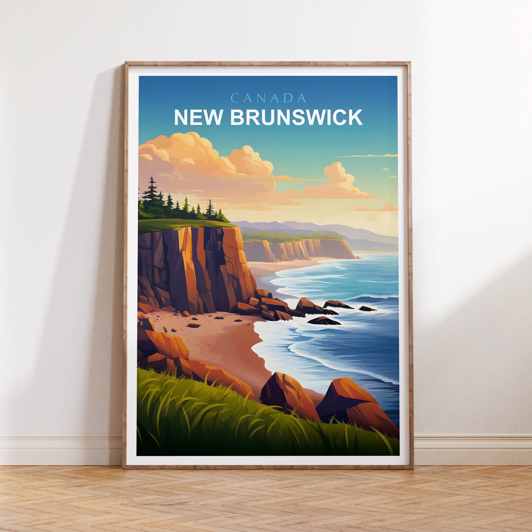 New Brunswick Travel Print, New Brunswick Poster, New Brunswick ...
