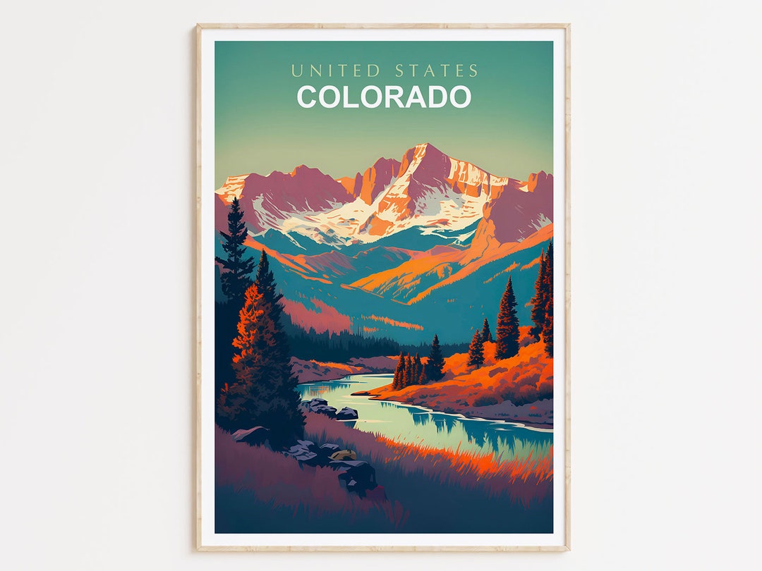Colorado Print, Colorado Travel Poster, Wall Art United States ...
